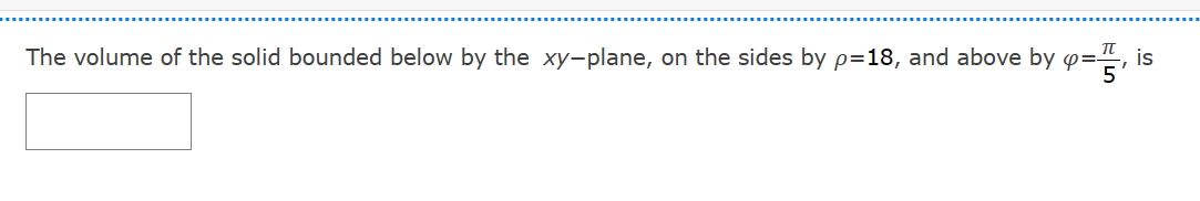 Solved The volume of the solid bounded below by the | Chegg.com