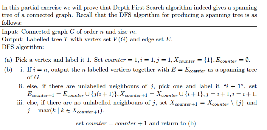 Solved In this partial exercise we will prove that Depth | Chegg.com