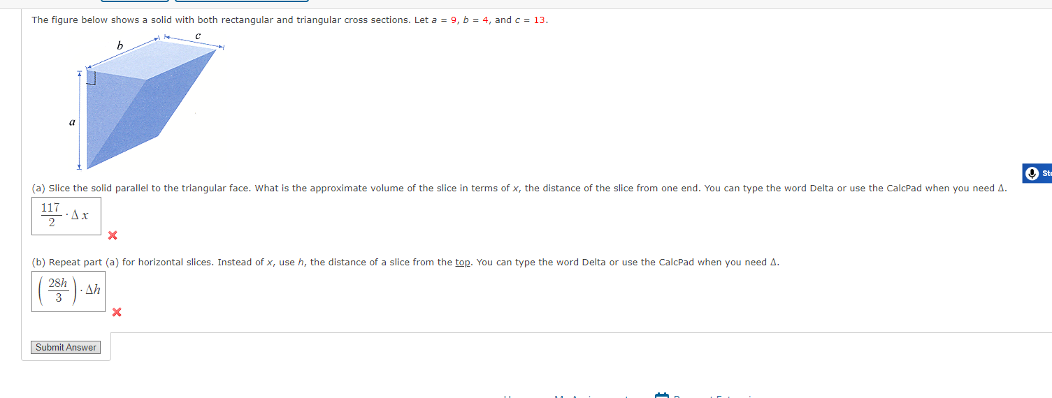 Solved The figure below shows a solid with both rectangular | Chegg.com