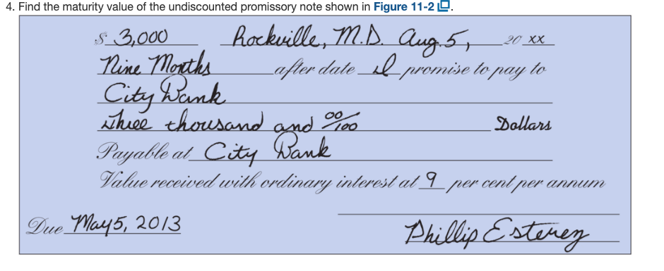 Solved 4. Find the maturity value of the undiscounted | Chegg.com
