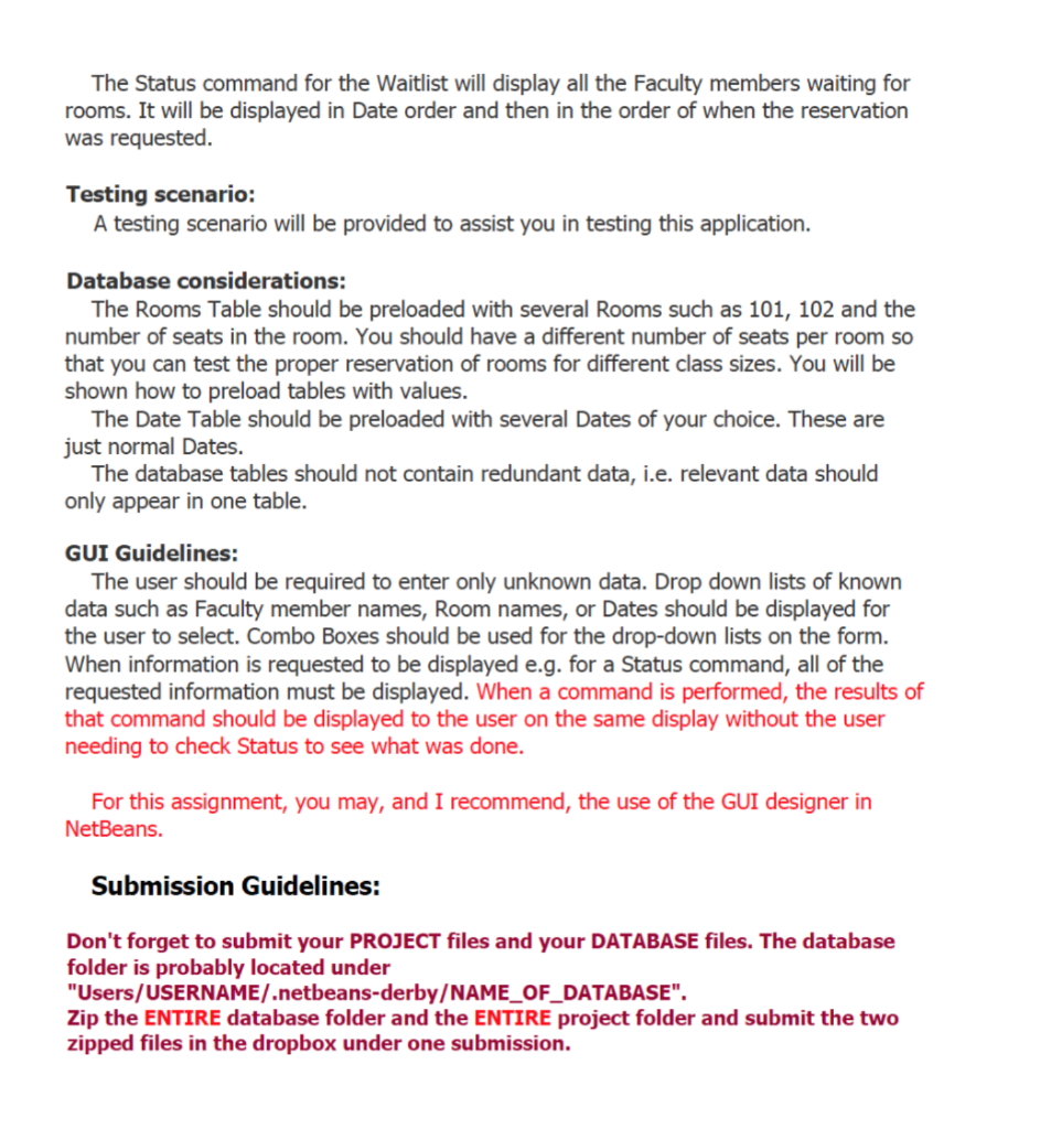 Solved Room Scheduler Initial Phase - Programming Assignment | Chegg.com