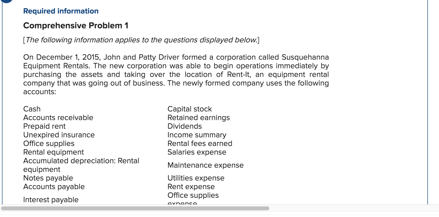 Solved Comprehensive Problem 1 [The following information | Chegg.com