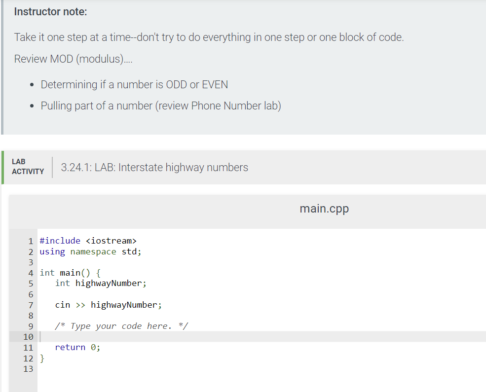 Solved in C++ Format: Primary U.S. interstate highways are | Chegg.com