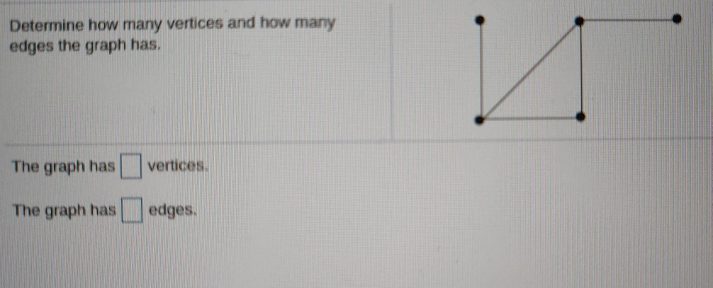 Solved Determine how many vertices and how many edges the | Chegg.com