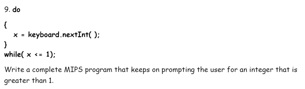 Solved 9. do { x = keyboard.nextInt(); } while( x