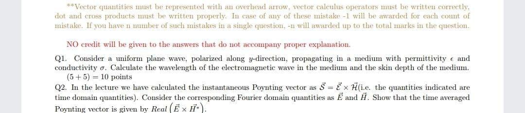 Solved ∗∗ Vector quantities must be represented with an | Chegg.com
