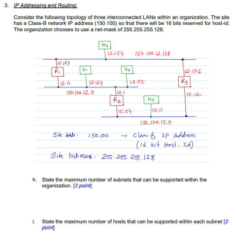 Solved Consider the following topology of three | Chegg.com