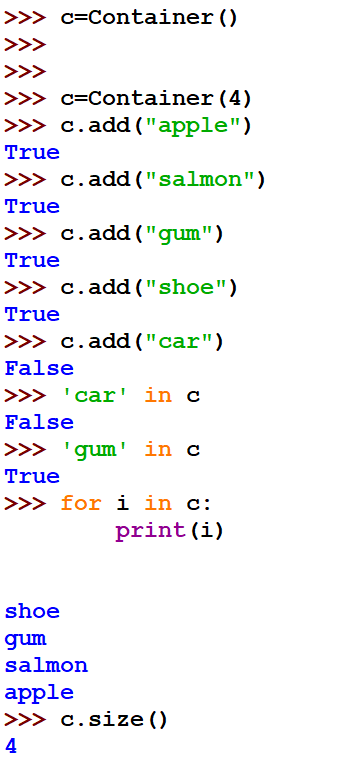 Solved a__init__() which takes an optional parameter | Chegg.com