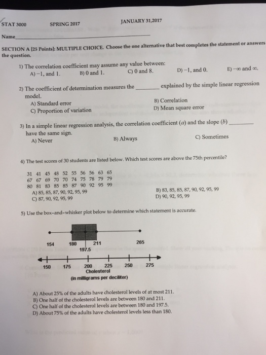 Solved The correlation coefficient may assume any value | Chegg.com