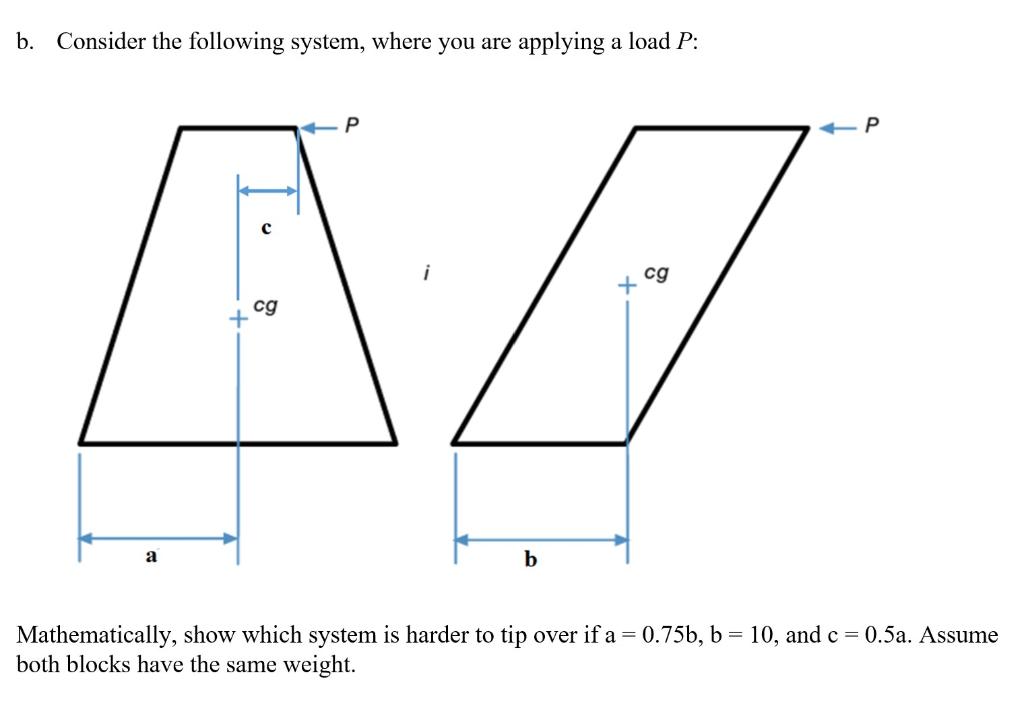 Solved b. Consider the following system, where you are | Chegg.com