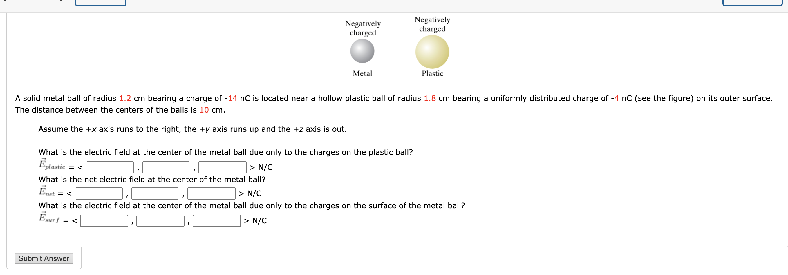 Solved Negatively charged Negatively charged Metal Plastic A | Chegg.com