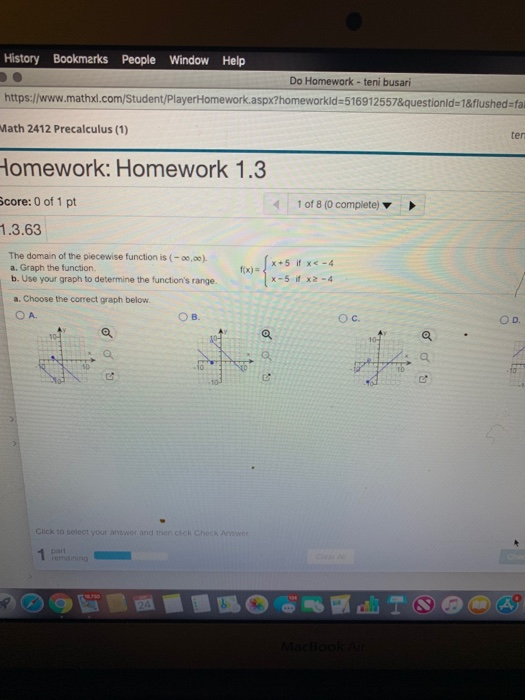 Solved History Bookmarks People Window Help | Chegg.com