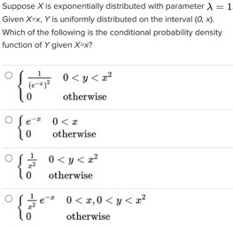 Solved Suppose X is exponentially distributed with parameter | Chegg.com