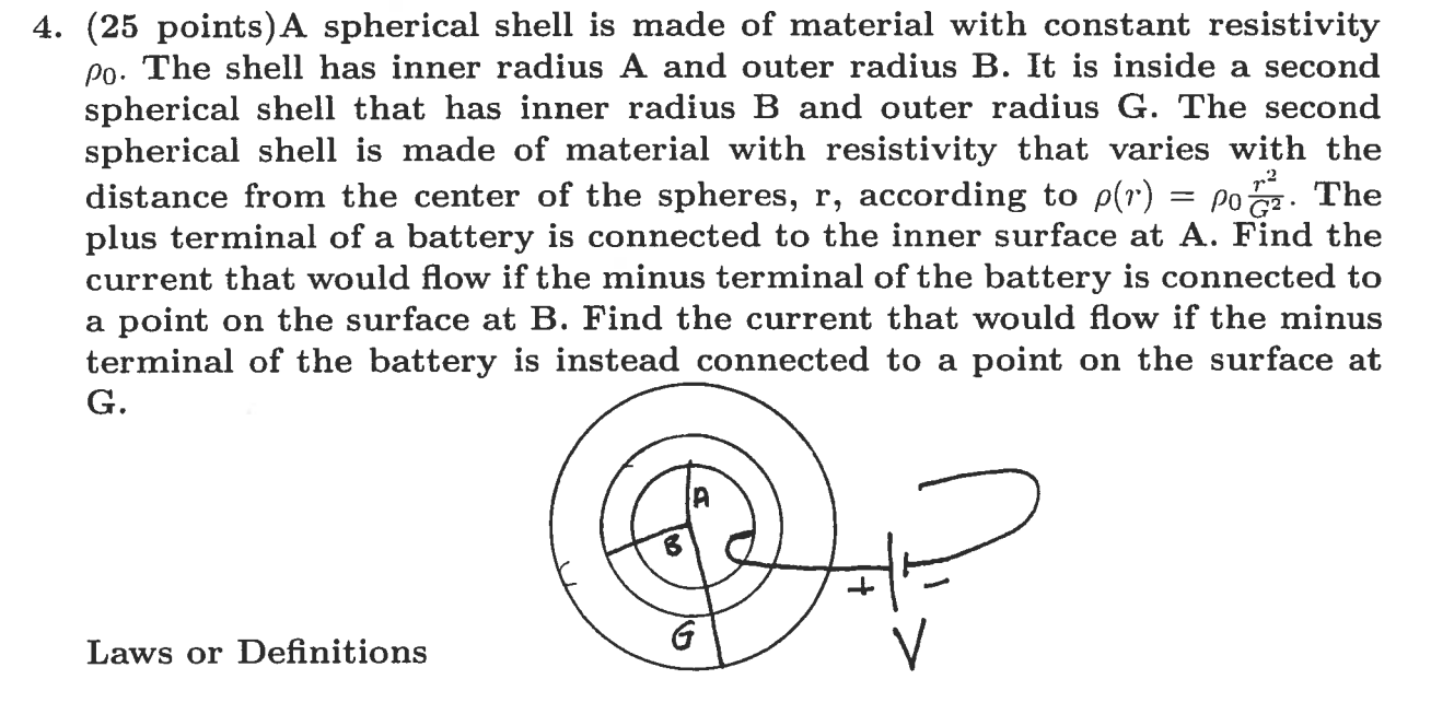 Solved 4. (25 points) A spherical shell is made of material | Chegg.com