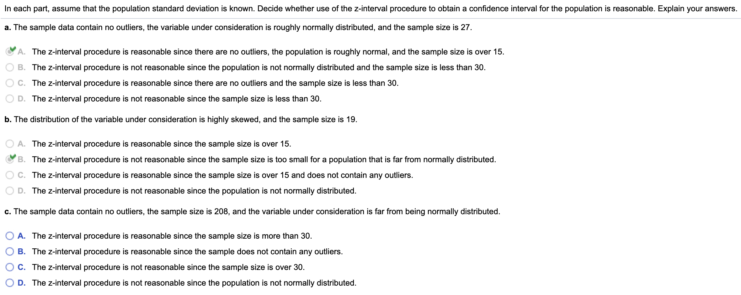 Solved In each part, assume that the population standard | Chegg.com