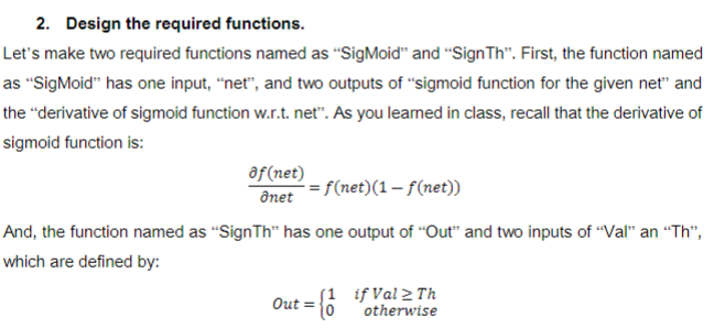 Solved 2. Design the required functions. Let's make two | Chegg.com