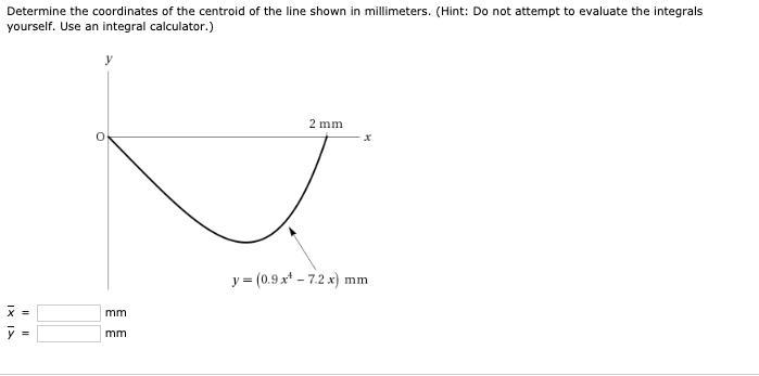 Solved Determine the coordinates of the centroid of the line | Chegg.com