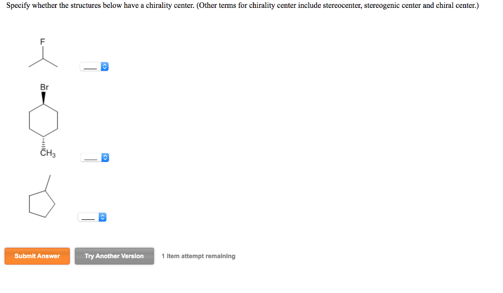 Solved Specify whether the structures below have a chirality | Chegg.com