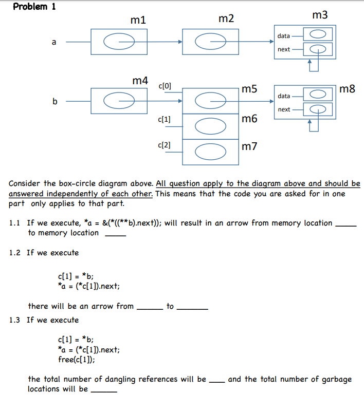 Solved Box-circle diagram: note that all three questions are | Chegg.com