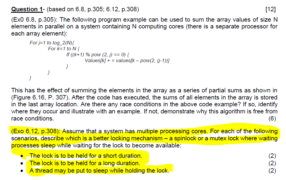 Solved Question 1 Based On 68 P305 612 P308 12 