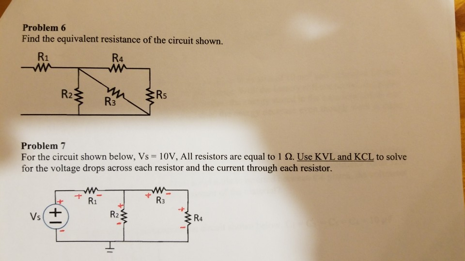 Solved Problem 6 Find the equivalent resistance of the | Chegg.com