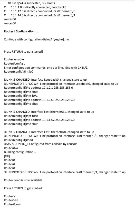 Solved 10.0.0.0/24 is subnetted, 3 subnets C 10.1.1.0 is | Chegg.com