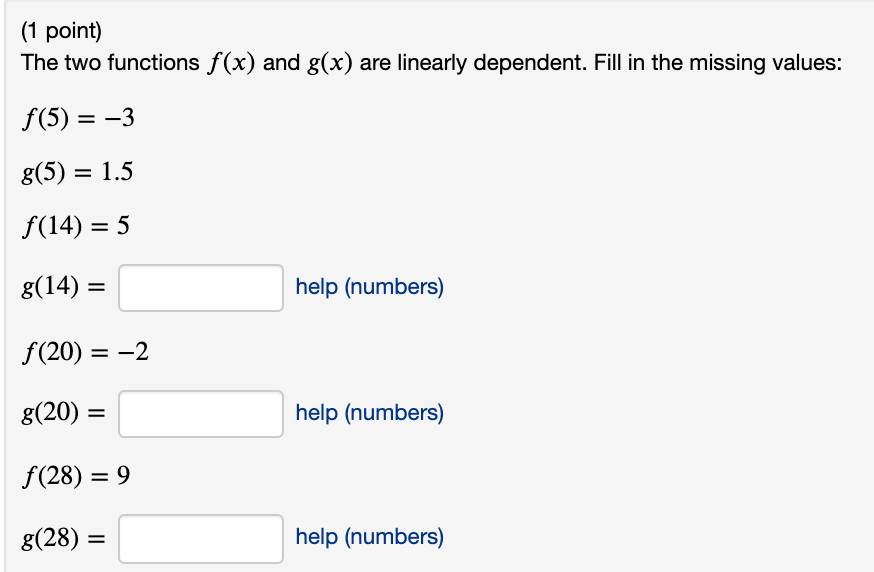 Solved (1 point) Guess an (affine) linear solution (affine | Chegg.com