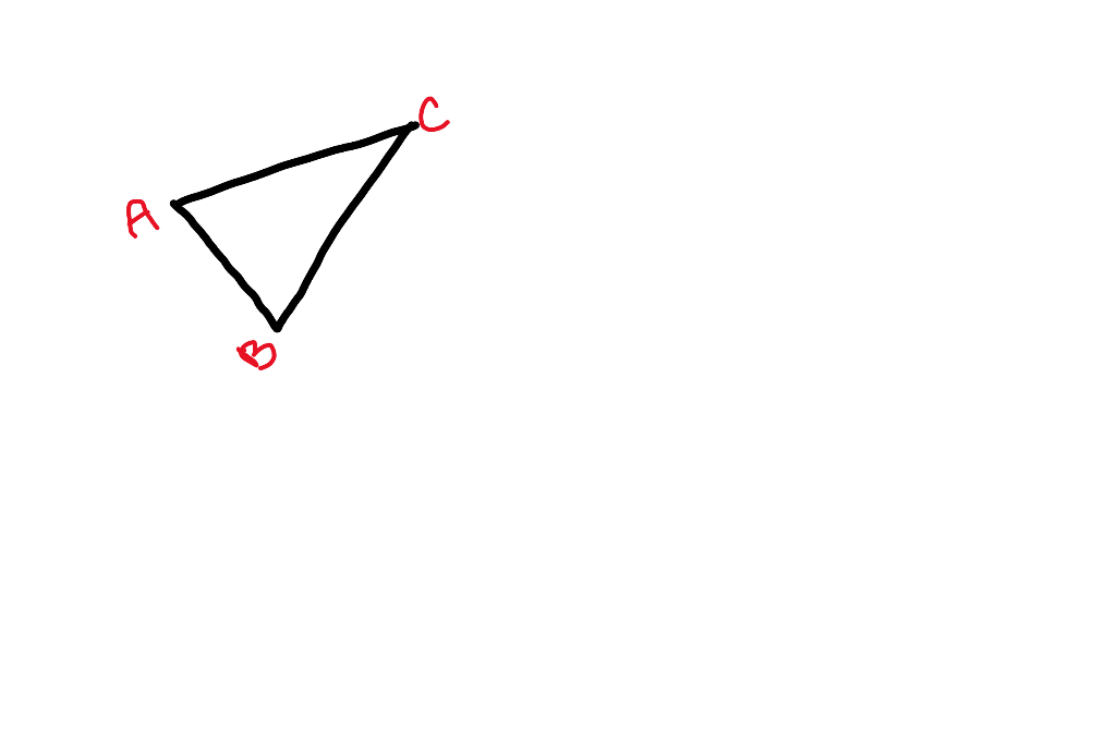 Solved Draw a triangle with the vertices labeled A(N | Chegg.com
