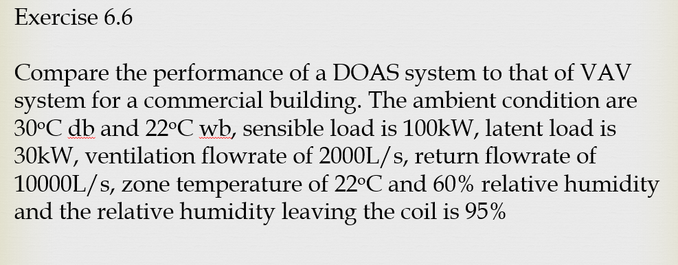 Solved Compare the performance of a DOAS system to that of | Chegg.com