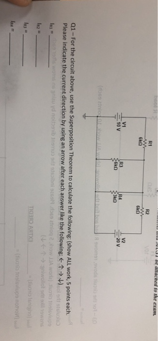Solved R1 R2 V1 10 V R3 R4 20 V Q1-For the circuit above, | Chegg.com