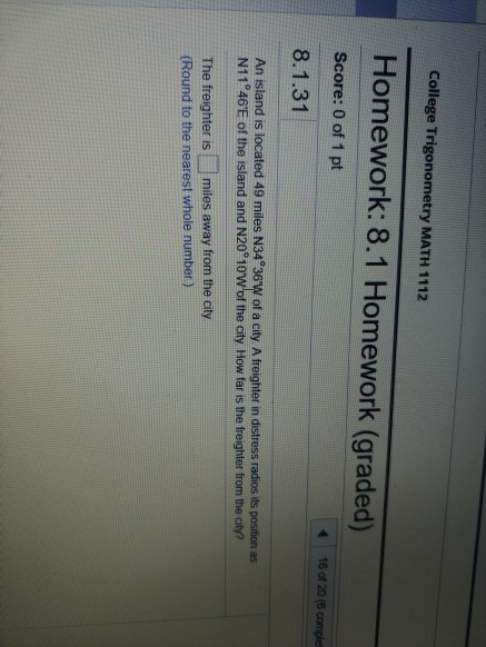 Solved College Trigonometry MATH 1112 Homework: 8.1 Homework | Chegg.com