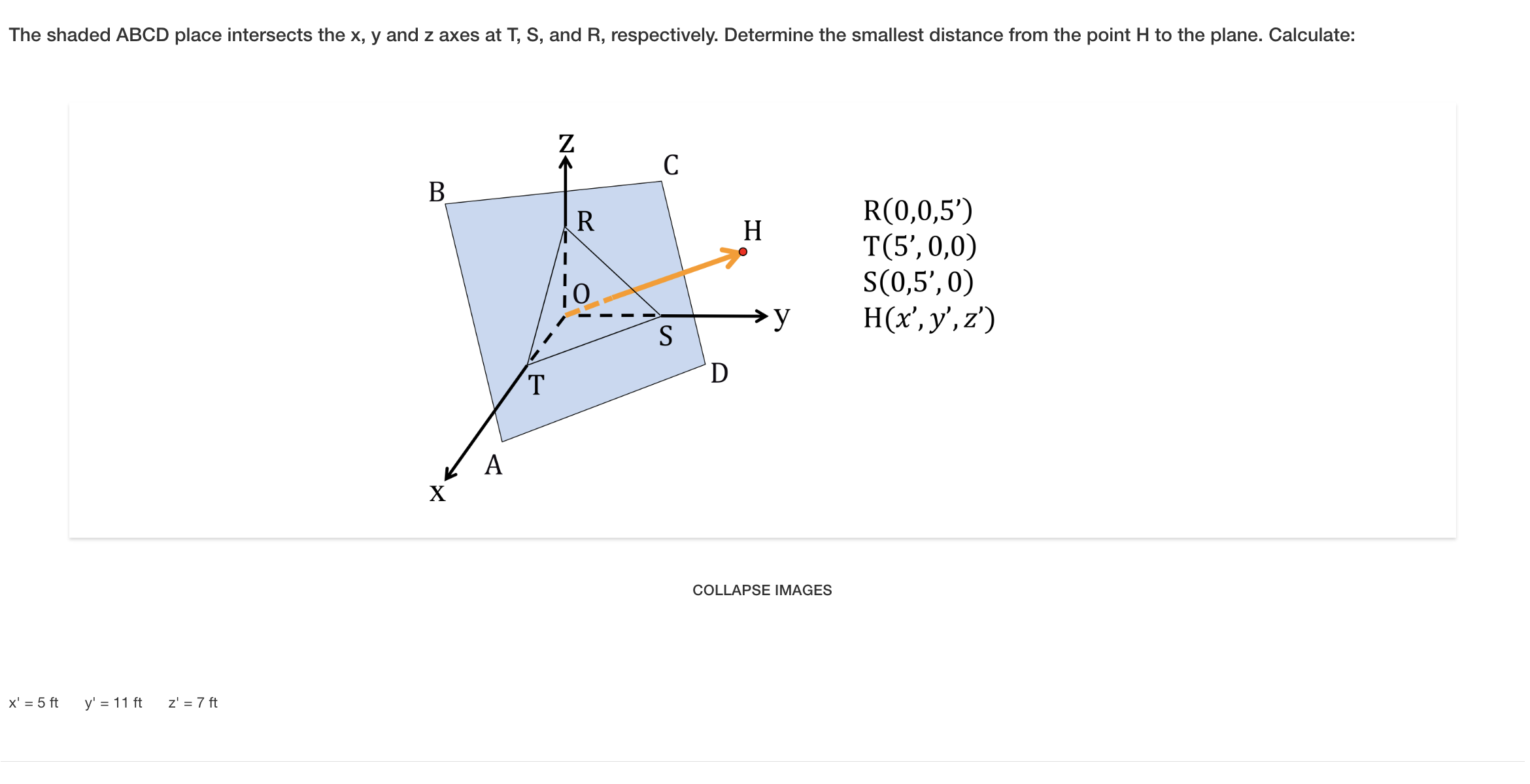 Solved The normal vector to the plane. i+j+kft 2 tries | Chegg.com