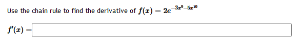 Solved Use the chain rule to find the derivative of | Chegg.com