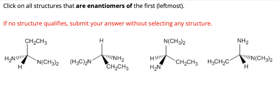 Solved Click on all structures that are enantiomers of the | Chegg.com