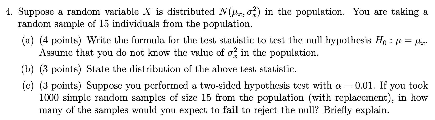 Solved 4. Suppose a random variable X is distributed | Chegg.com
