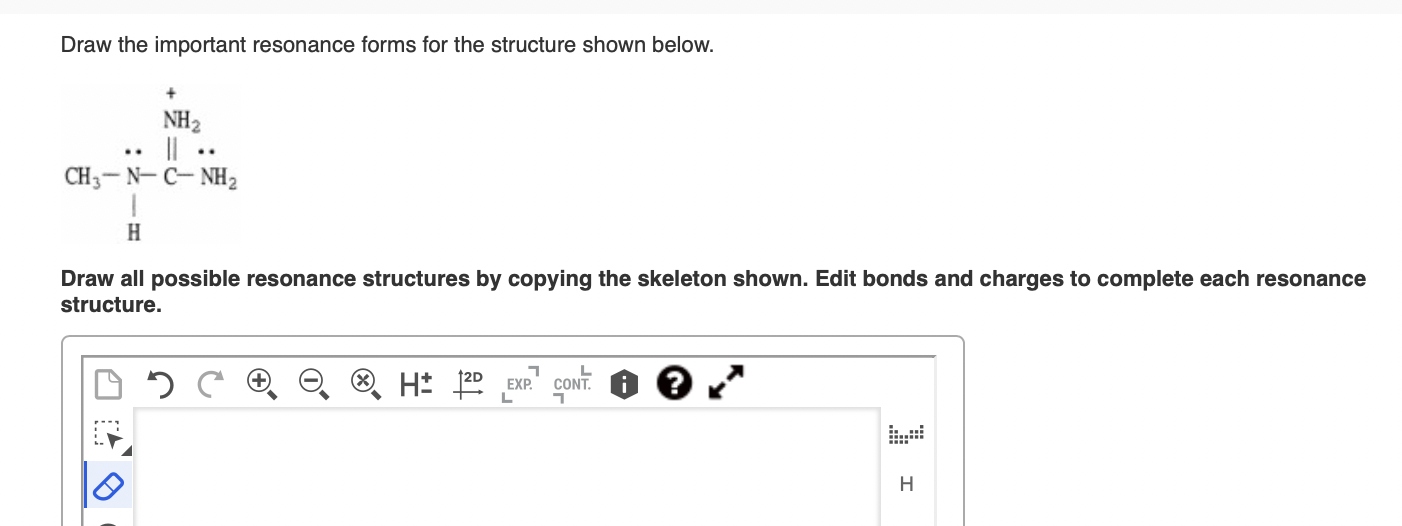 Solved Draw the important resonance forms for the structure | Chegg.com