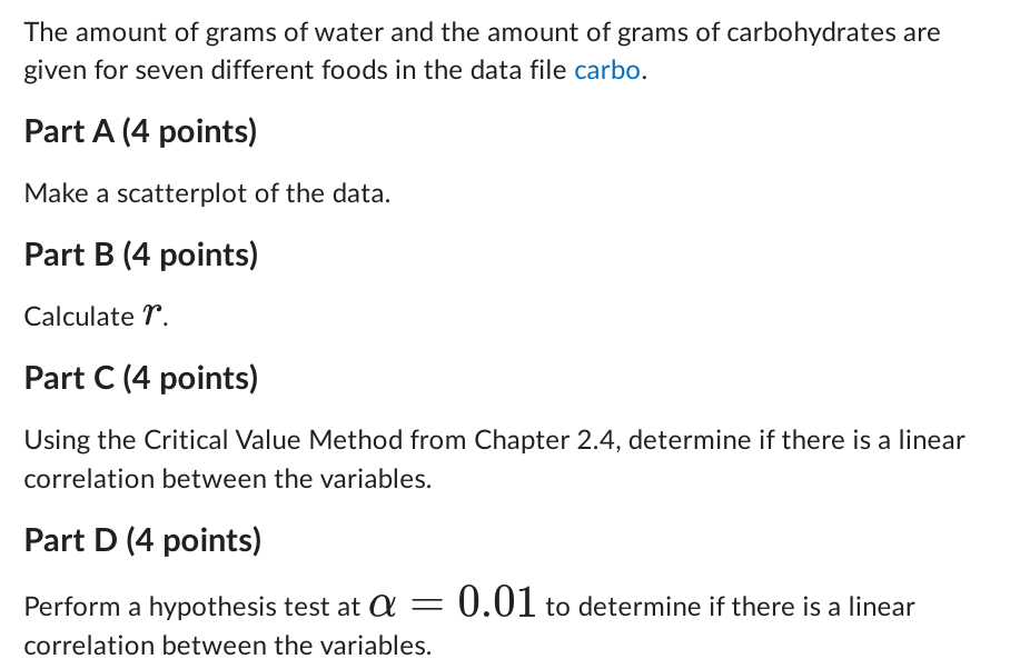 Solved Amount of Water (grams)The amount of grams of water | Chegg.com