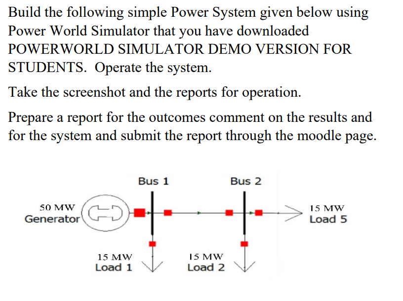Solved Build the following simple Power System given below | Chegg.com