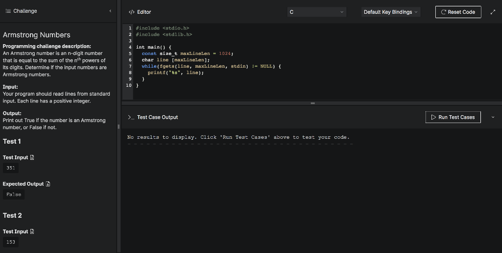 Solved E Challenge Editor с Default Key Bindings Reset | Chegg.com