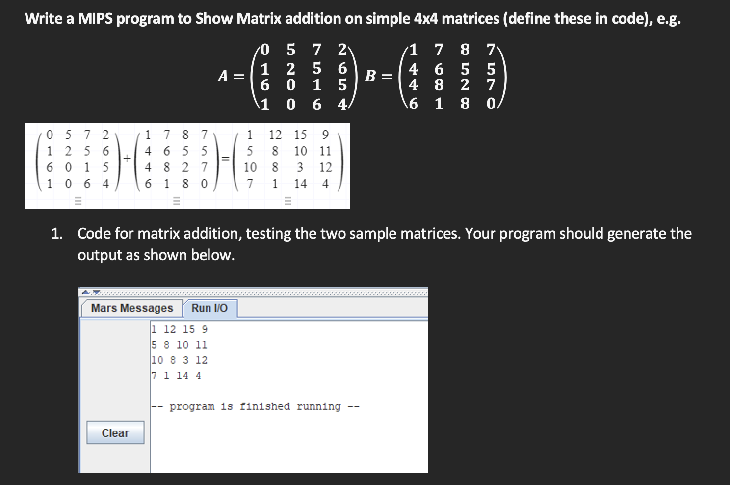 Solved DDO NOT COPY FROM THE INTERNET. SHOW YOUR OUTPUT ON | Chegg.com