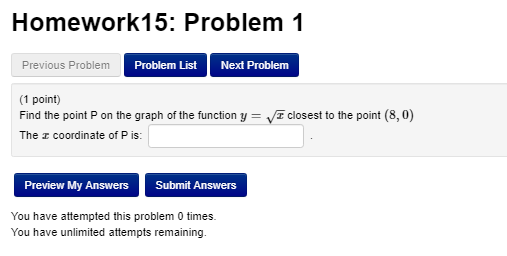 Solved Homework15 Problem 1 Previous Problem Problem List