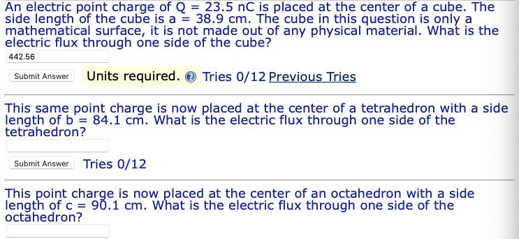 Solved An electric point charge of Q=23.5nC is placed at the | Chegg.com