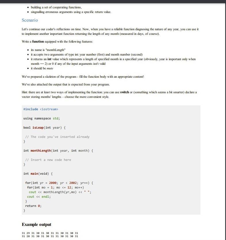 Solved building a set of cooperating functions, singnalling | Chegg.com