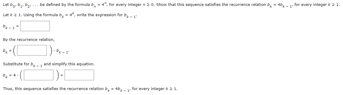Solved Let b0′b1,b2,… be defined by the formula bn=4n, for | Chegg.com