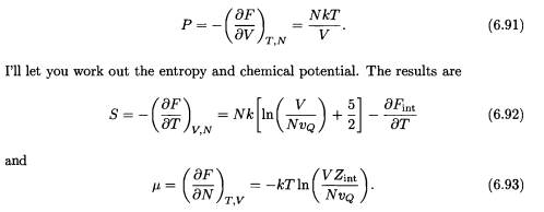 2. Chemical potential of an ideal gas: a. Fill in the | Chegg.com