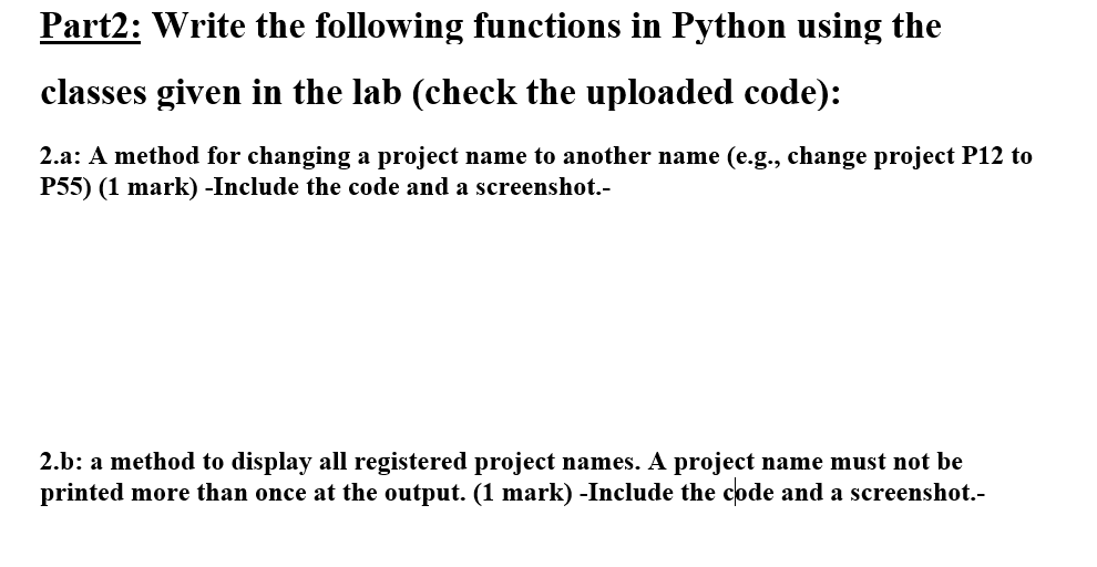 Solved class Employee: _registry = [] empCount = 0 | Chegg.com