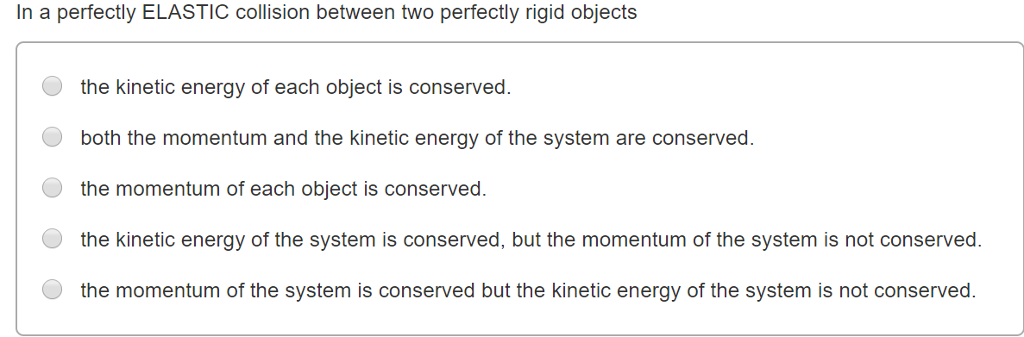 Solved In a perfectly ELASTIC collision between two | Chegg.com