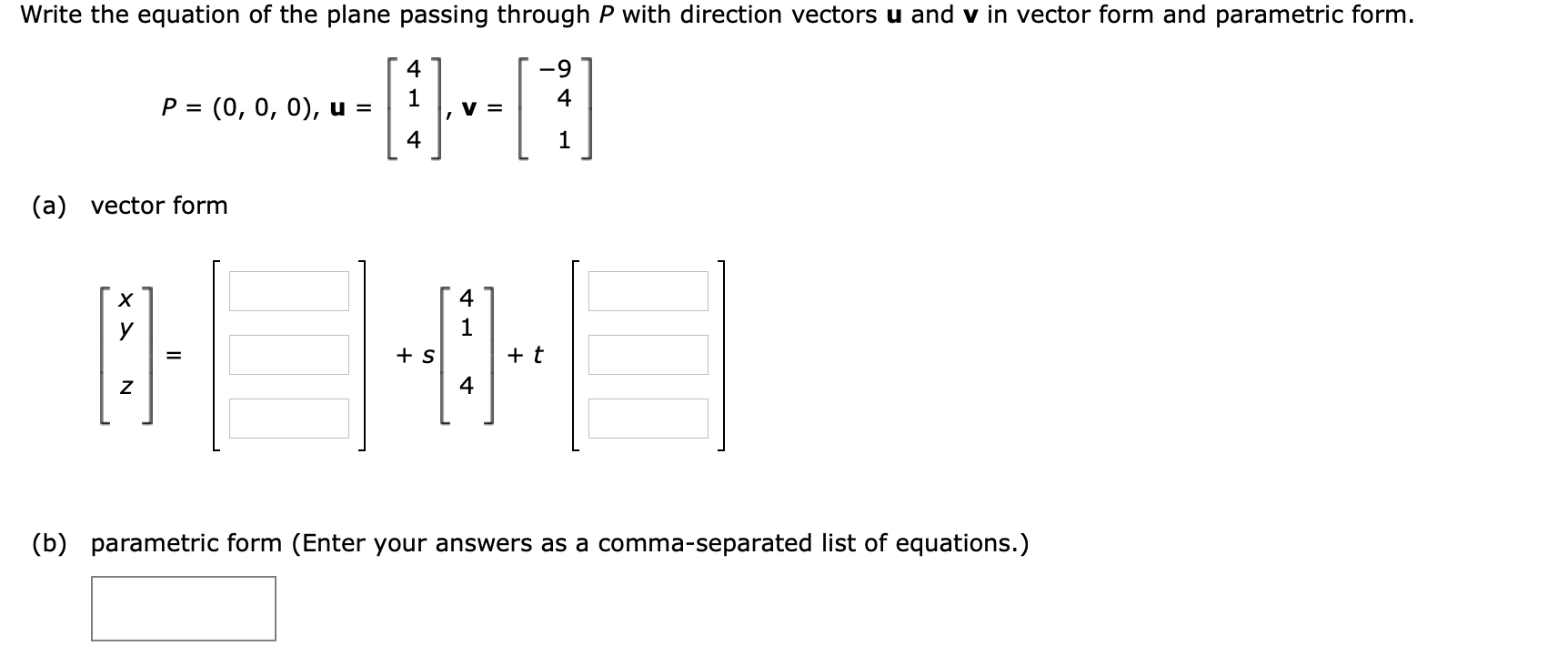 Solved Write The Equation Of The Plane Passing Through P