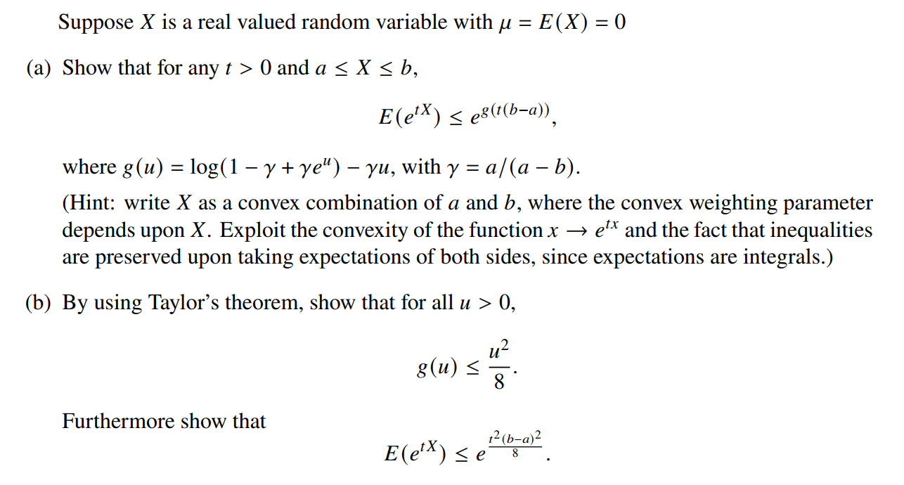 Solved Suppose X is a real valued random variable with | Chegg.com