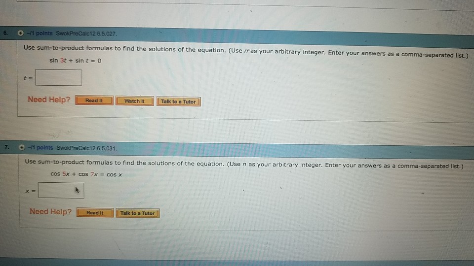 Solved Express as a sum or difference. (Use the | Chegg.com